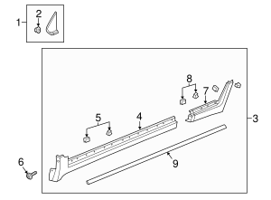 2020-2022 Buick Encore Anthracite Passenger Side Rocker Panel Front ...