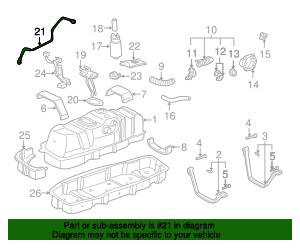 2000-2002 Toyota Tundra Fuel Hose 77209-0C010 | American Toyota Parts