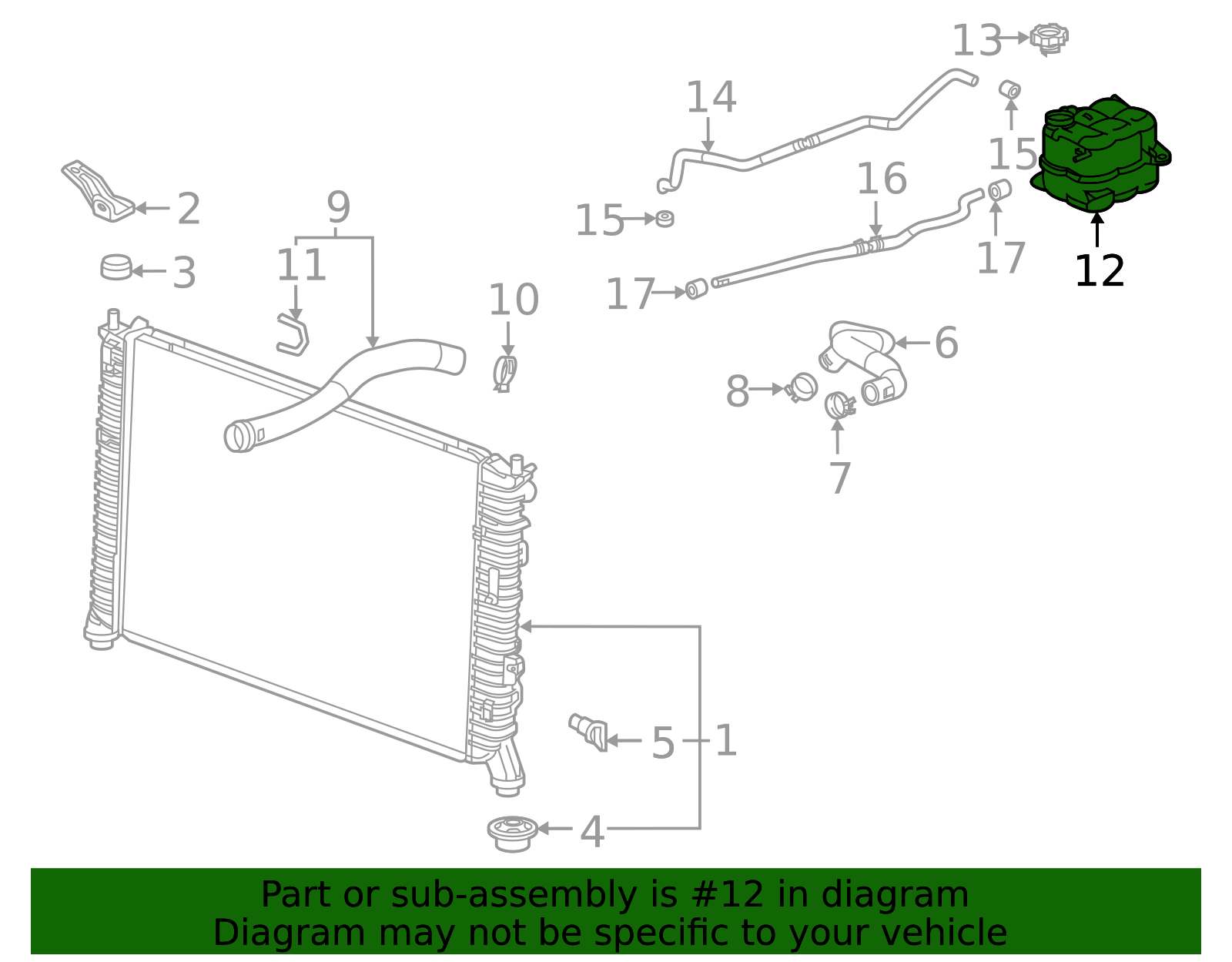 84630072 - Radiator Surge Tank 2020-2025 GM | GM Parts Warehouse