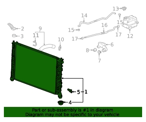 2021-2024 GM (Replaces 84565799) Engine Radiator 84889155 GM ...