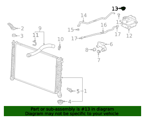 2025 GM (Replaces 13502353) 20 P.S.I. Radiator Surge Tank Cap 13545896 ...