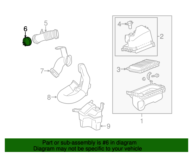 2009-2020 Toyota Air Hose Clamp 96111-10780 | Toyota Parts Center
