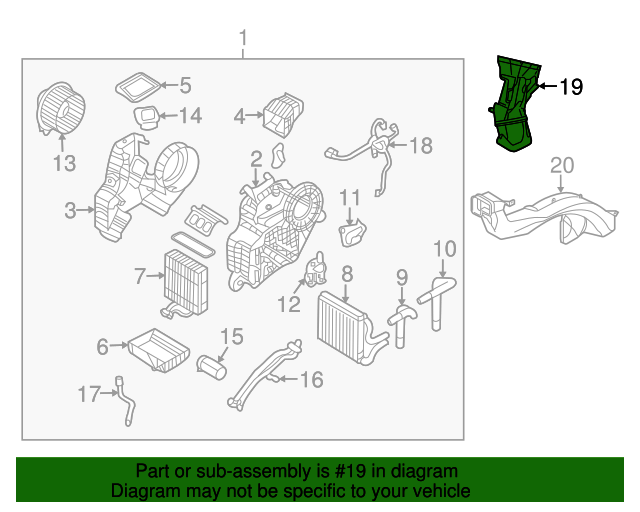 97570-4D000 - Upper Duct 2014 Kia Sedona | Kia.Parts Store