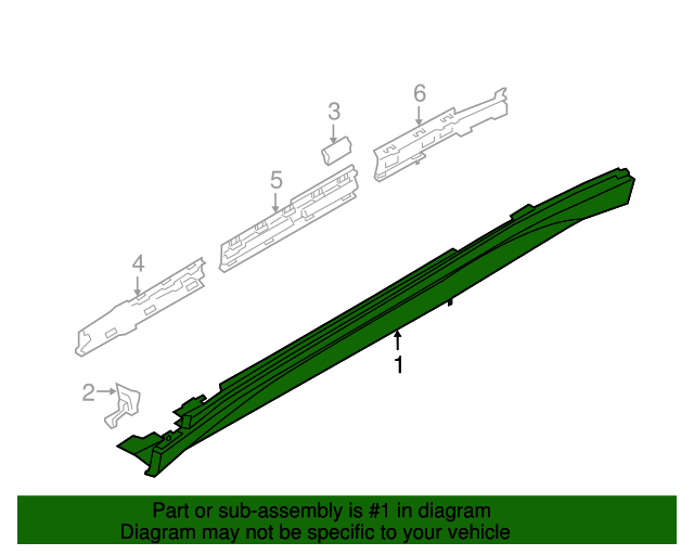 Genuine BMW 51-77-7-332-327 | Rocker Molding | FREE Shipping on Most ...