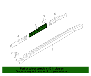 51777332331 - 2016-2021 BMW X1 Rocker Molding Mount Plate (51-77-7-332 ...