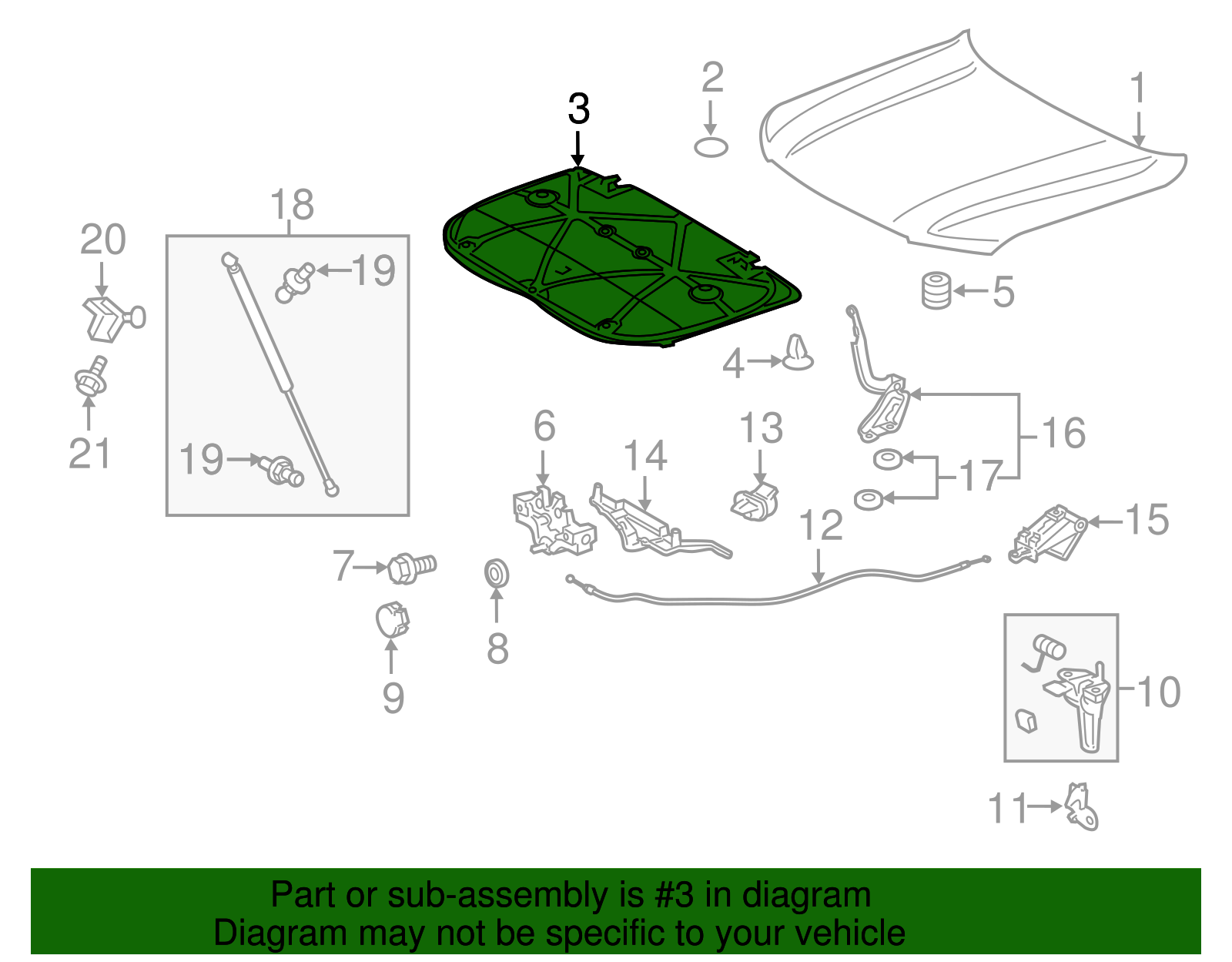 53341-60390 - High-Quality Hood Insulation Pad for 2016-2021 Toyota ...