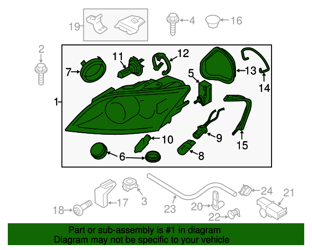 8J0-941-004-P - Headlamp Assembly 2008-2015 Audi | Audi OEM Parts