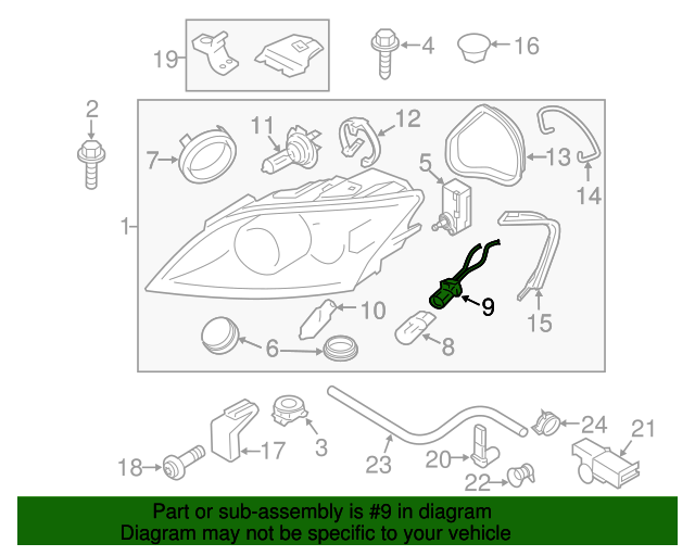 8P0-941-953 - Socket & Wire 2005-2015 Audi | Audi OEM Parts