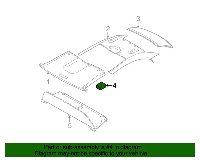 54-37-7-175-576 - Fastening kit f headlining 2007-2020 BMW ...