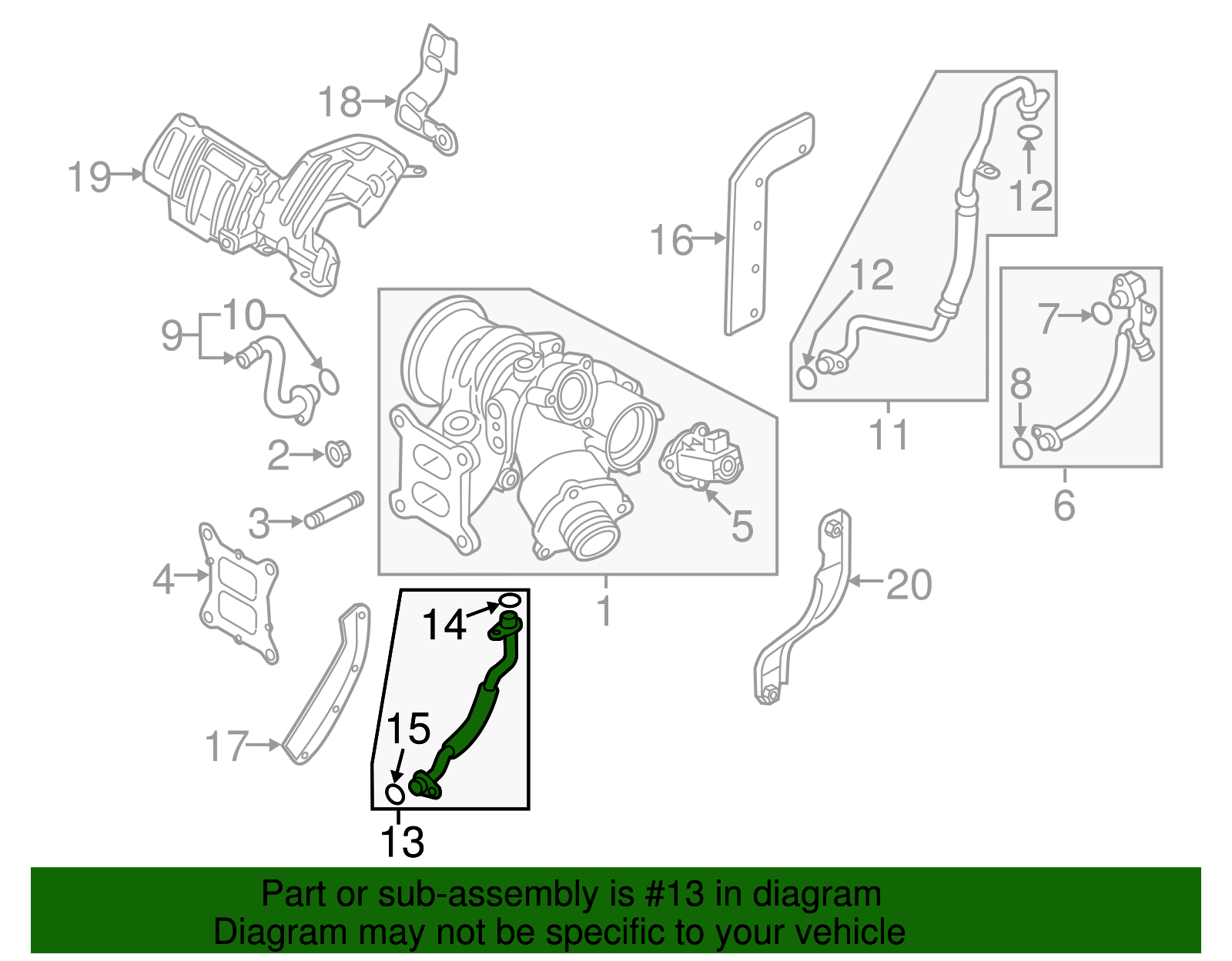 2015-2023 Volkswagen Oil Return Tube 06K-145-735-T | OEM VW Parts Haus