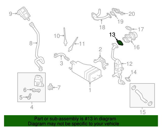 2017-2023 Subaru Egr Cooler Gasket 14738AA210 | OEM Parts Online