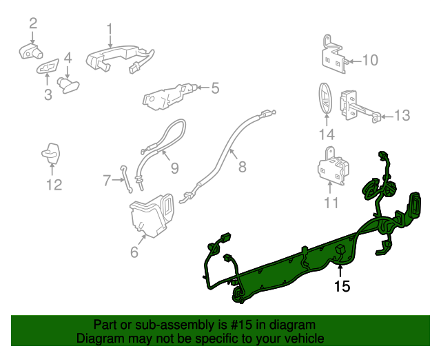 84262351 GM Front Passenger Side Door Wiring Harness | GM Parts Store
