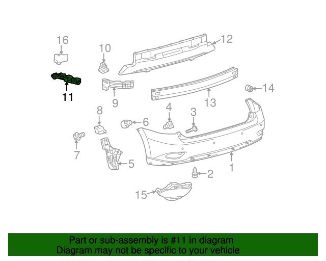 2010-2015 Lexus Side Retainer 52576-0E020 | AutoNationParts.com
