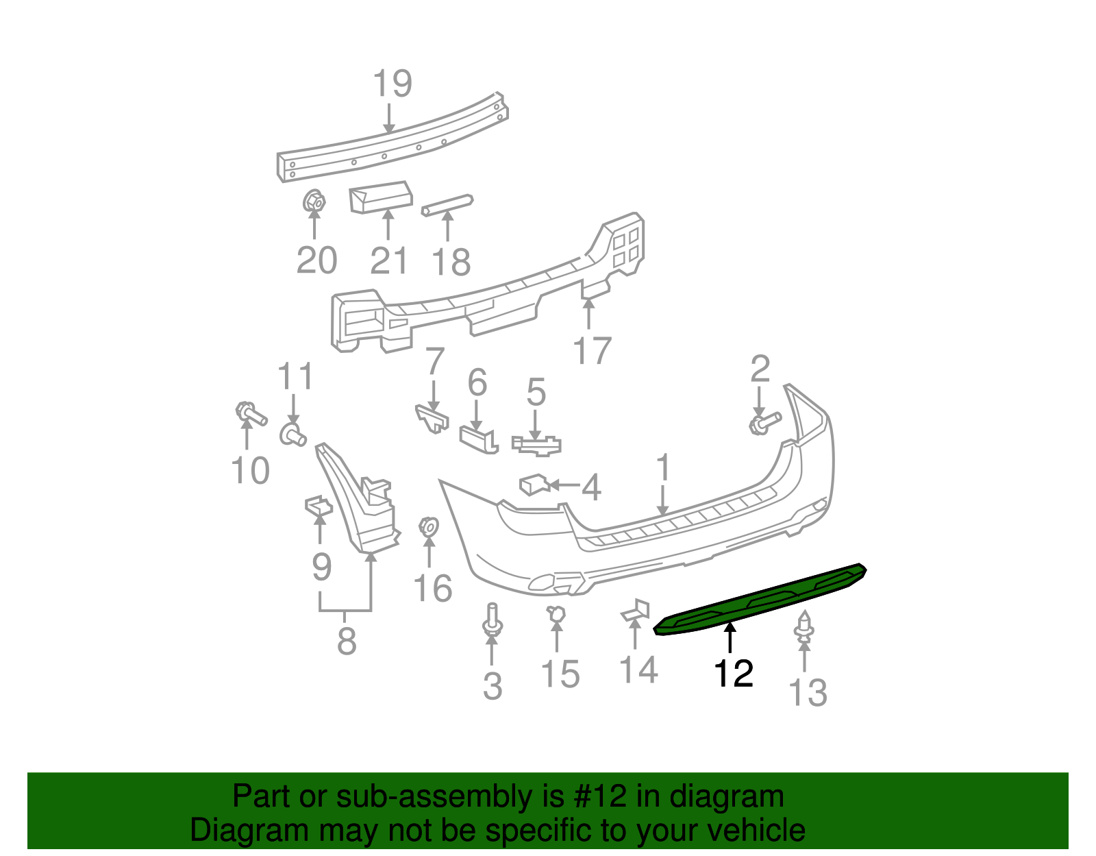 2008-2010 Toyota Highlander Valance Panel 52169-48030 | Toyota Parts Center
