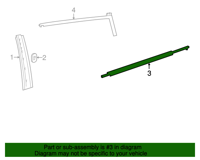 2016-2018 Toyota Belt Molding 75730-12350 | OEM Parts Online