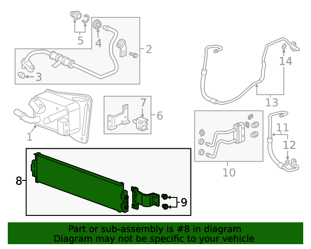 2019-2020 Cadillac XT4 Auxiliary Cooler 84211956 | TascaParts.com