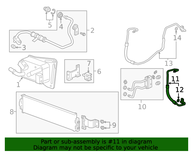 Transmission Fluid Cooler Inlet Pipe 85156556 GM | GMPartsDirect.com