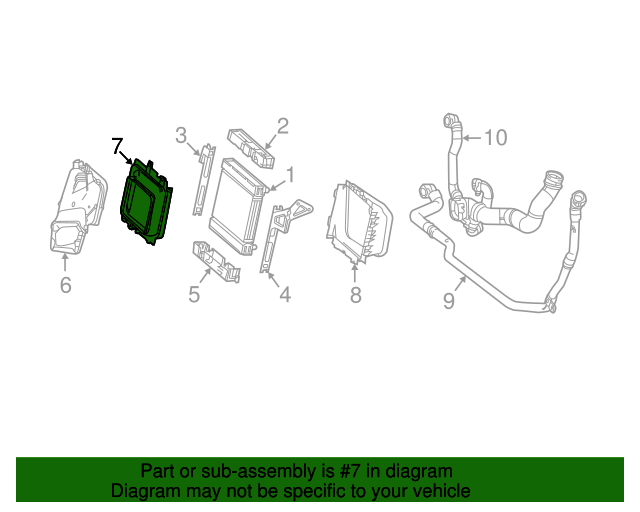 Genuine OEM Radiator Support Air Duct | 217-505-04-30 | Fits Select ...