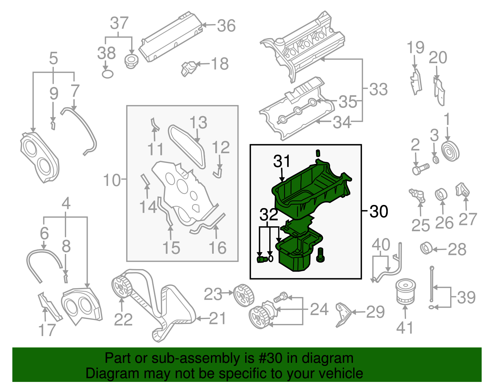 2003-2006 Kia Sorento Oil Pan 21520-39850 | Retail Performance Auto Parts