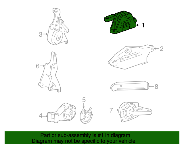 2013-2019 Cadillac XTS Engine Mount 22849846 GM | GMPartsDirect.com