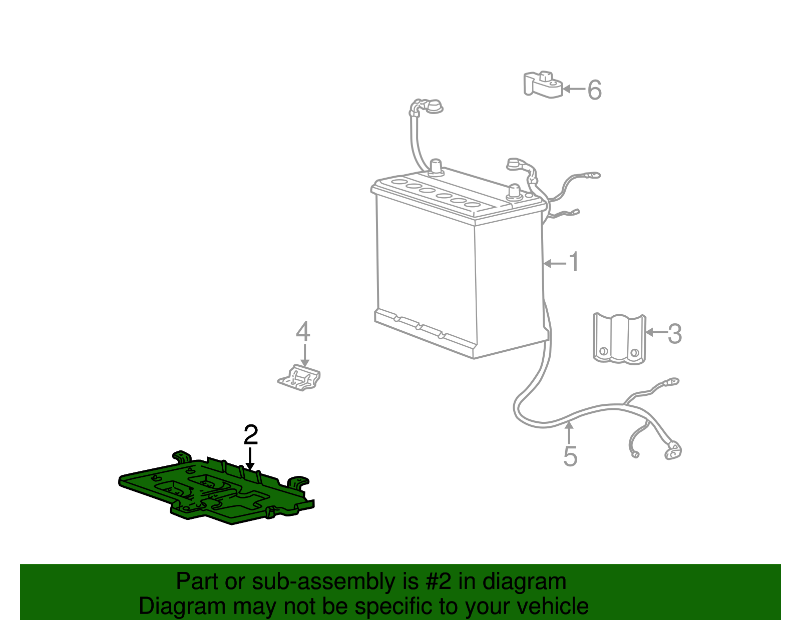 37150-25201 - Battery Tray 2000-2005 Hyundai Accent | AutoNation Parts