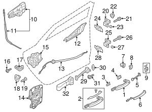 4G0-839-085 - Door Latch Cable 2012-2018 Audi | Audi OEM Parts