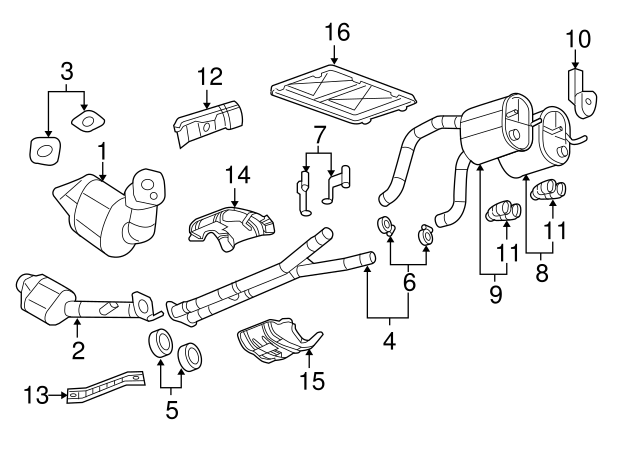 2004-2013 GM Exhaust Pipe Rear Hanger 22822466 | Partners Chevy