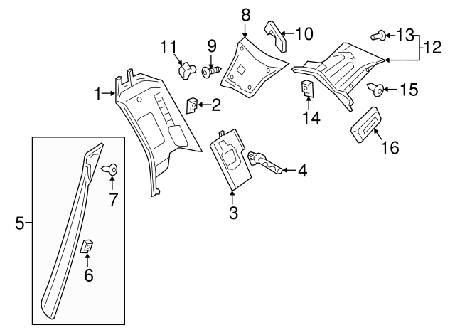 32244274 - Rear Pillar Trim - 2016-2020 Volvo XC90 | Volvo OEM Parts Direct