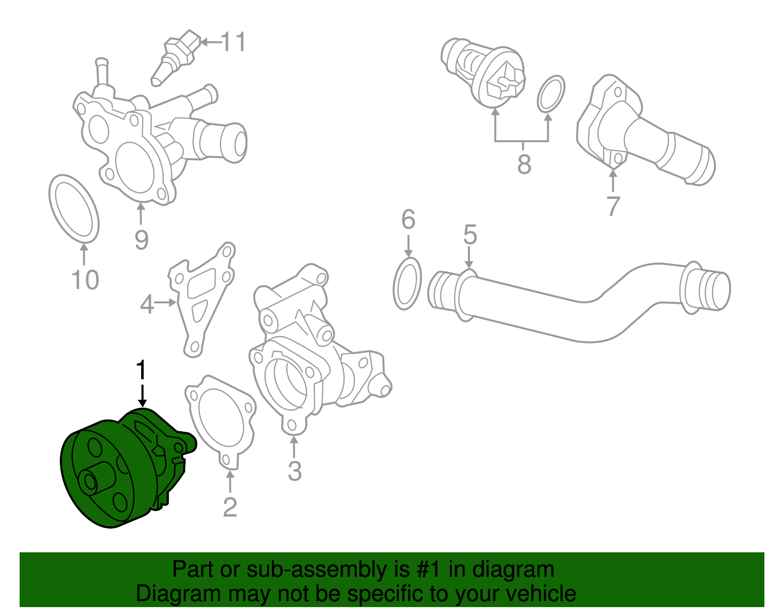 2014-2017 Infiniti QX60 Water Pump 21010-3TA0B | Infiniti of Orland Park