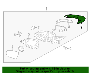 87616-J6000 - Mirror Cover - 2019-2020 Kia K900 | Kia Auto Parts