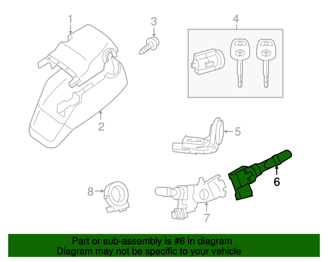 84652-02730 - Wiper Switch - 2009-2022 Toyota | OEM Parts Quick
