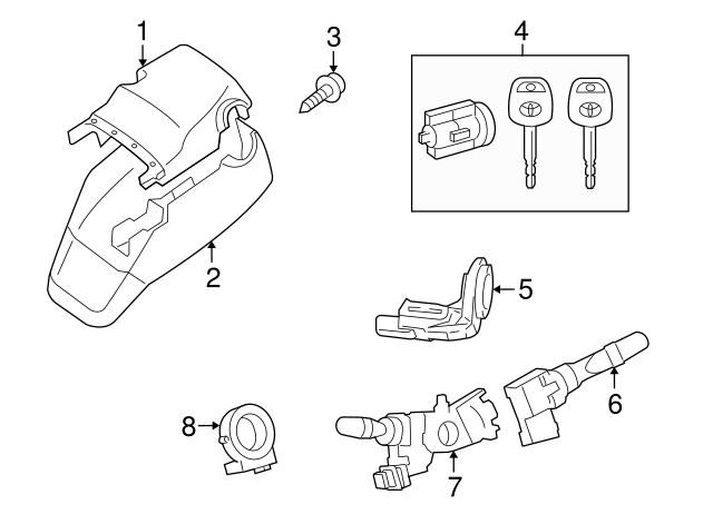 2010-2022 Toyota Combination Switch 84140-07113 | OEM Parts Online