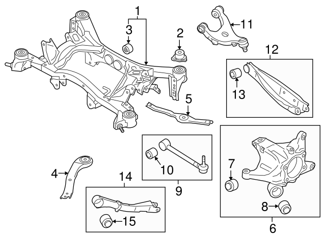 2013-2019 Subaru Frame Sub-Assembly, Rear Suspenion 20152AL00A | Subaru ...