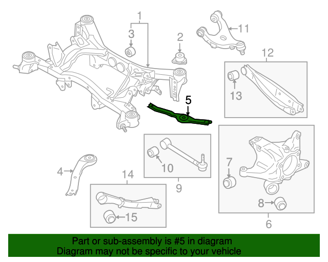 2015-2019 Subaru OEM NEW 15-19 Subaru Legacy Suspension Subframe ...