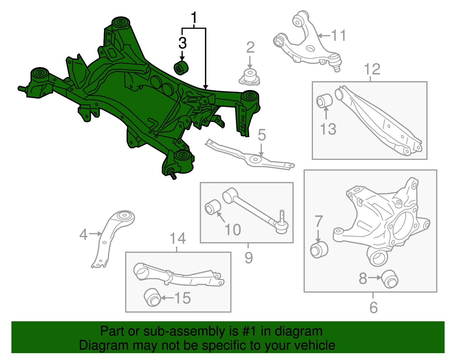 2013-2019 Subaru Cross-Member 20152AL00A | OEM Parts Online