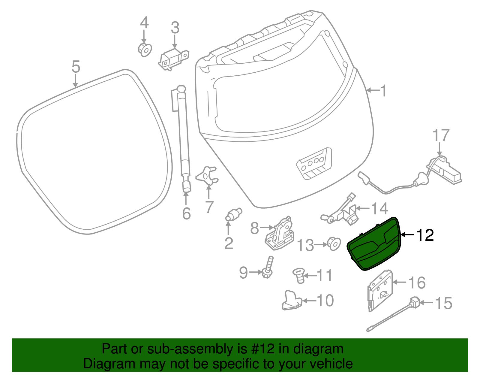 2013-2015 Nissan LEAF Handle, Outside 90606-3NF3B | Temecula Nissan Parts