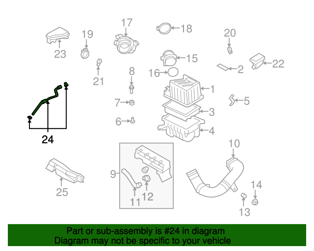 2007-2009 Hyundai Santa Fe PCV Valve Hose 26710-3E100 | AutoNationParts.com