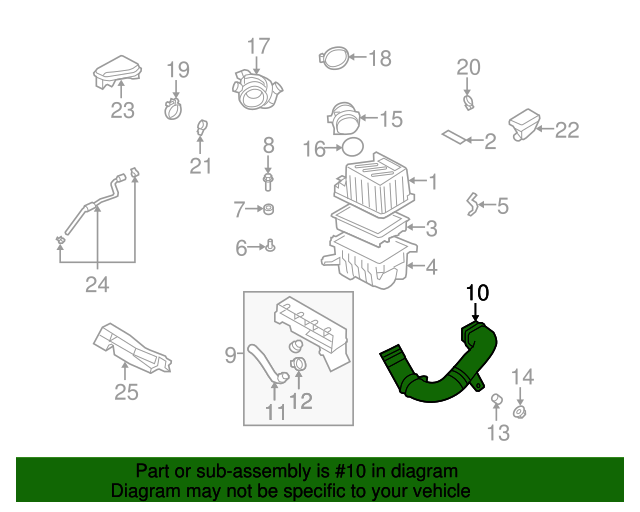2007-2009 Hyundai Santa Fe Air Duct 28212-2B100 | OEM Parts Online