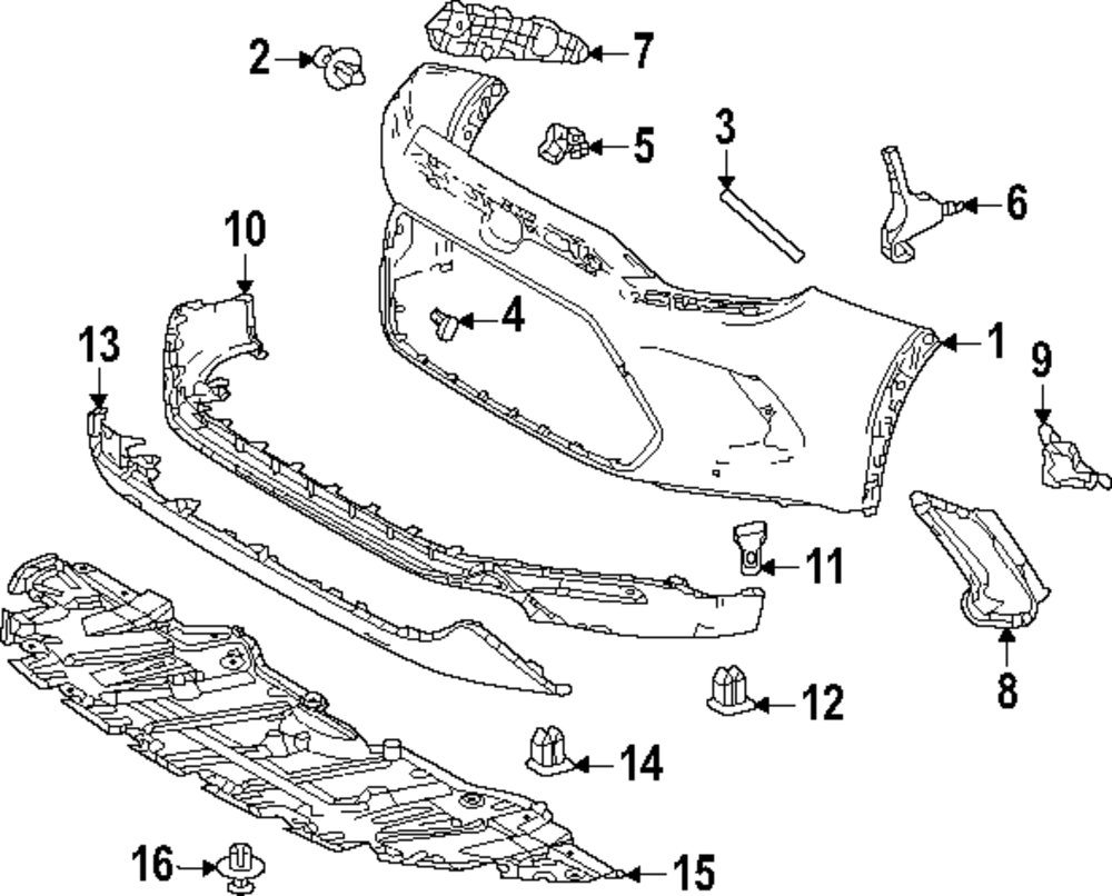 2024-2025 Toyota Grand Highlander Bumper Cover Protector 52541-0E010 ...