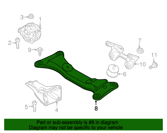 22-31-6-796-603 - Transmission Crossmember 2012-2016 BMW ...