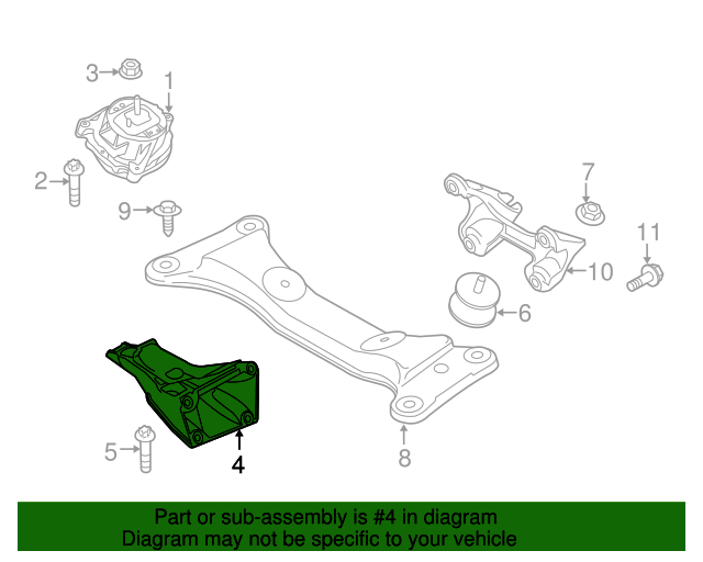 22116788610 - 2012-2016 BMW Mount Bracket (22-11-6-788-610) | BMW of ...