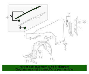 2018-2023 Lexus Seal Strip 53388-11010 | OEM Parts Online