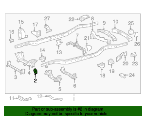 2010-2023 Lexus GX460 Frame Rail Bracket 51136-60060 | AutoNationParts.com