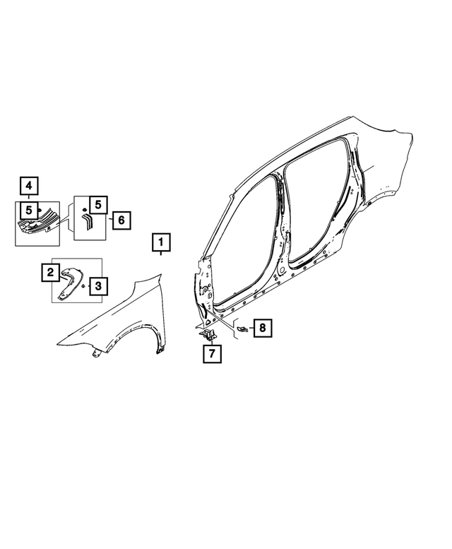 2023-2025 Dodge Hornet Fender Mounting Bracket, Left 68609981AA | Mopar ...