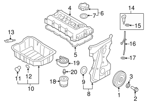 Genuine Valve Cover Gasket for 2011-2015 Hyundai | Part# 22441-2G710 ...