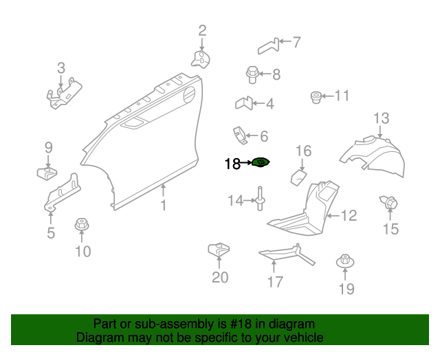 Genuine BMW 51-75-7-230-845 | Lower Cover Clip | FREE Shipping on Most ...