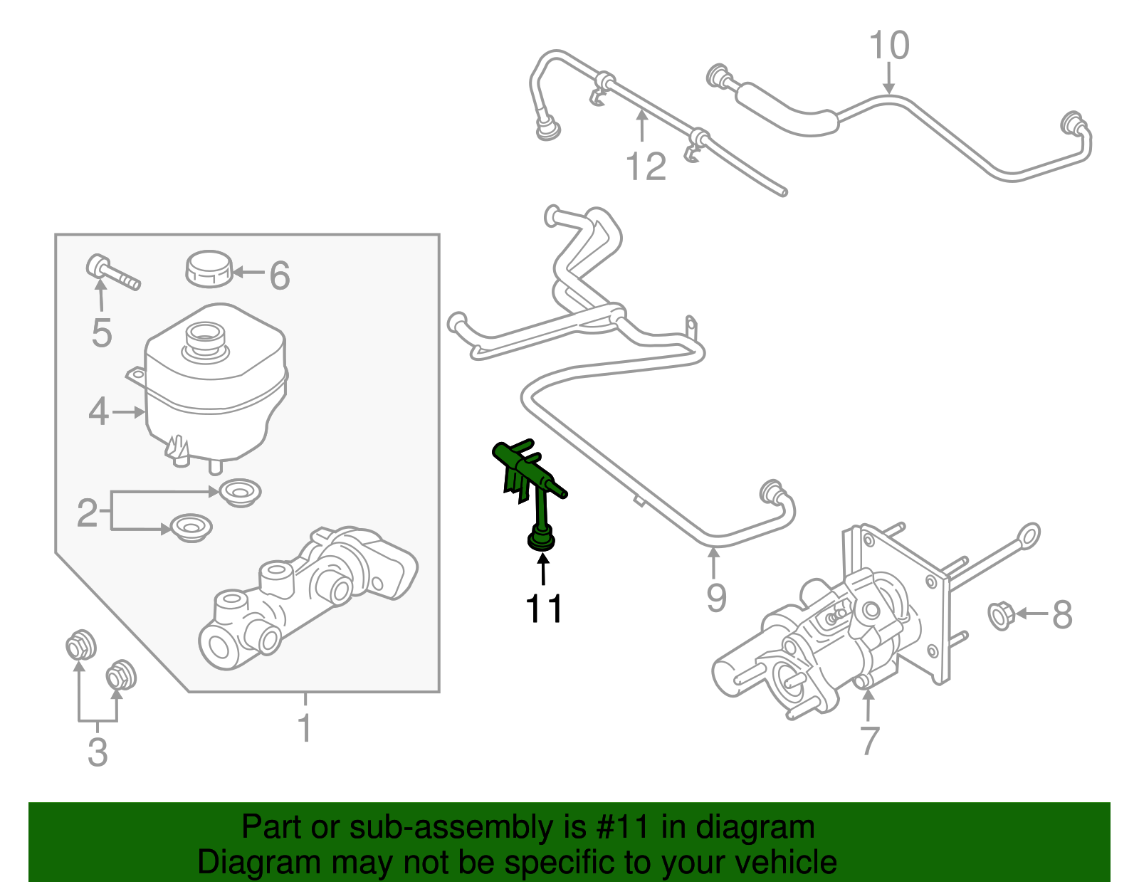 2017-2022 Ford | Vacuum Hose | HC3Z-9C493-F | Walls' Ford Parts