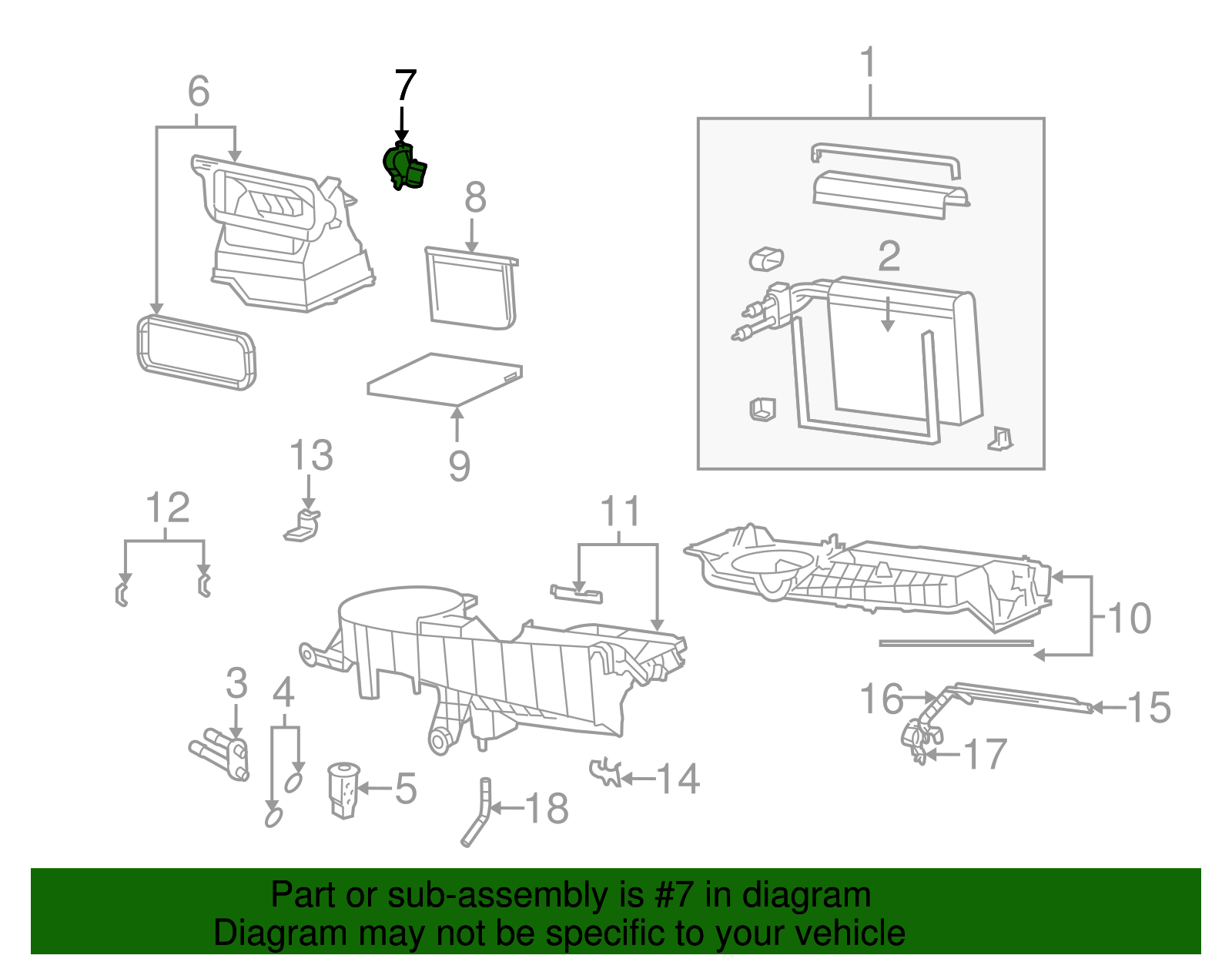2003-2012 GM Heating and Air Conditioning Air Inlet Door Actuator ...
