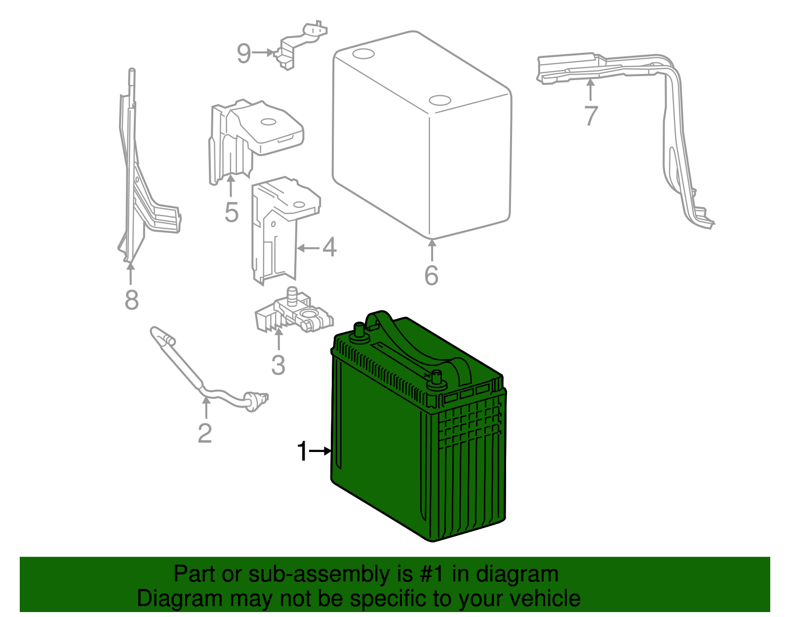 28800-21182 - Vehicle Battery - 2004-2018 Toyota | OEM Genuine Toyota Parts