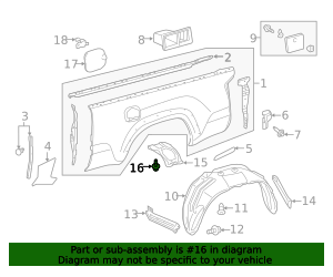 2003-2023 Toyota Upper Brace Bolt 90119-06769 | Toyota Parts Center